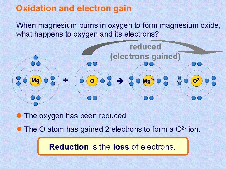 ELECTROLYSIS What is a redox reaction Oxidation is