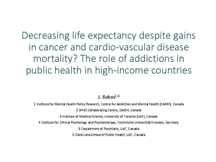 Decreasing life expectancy despite gains in cancer and