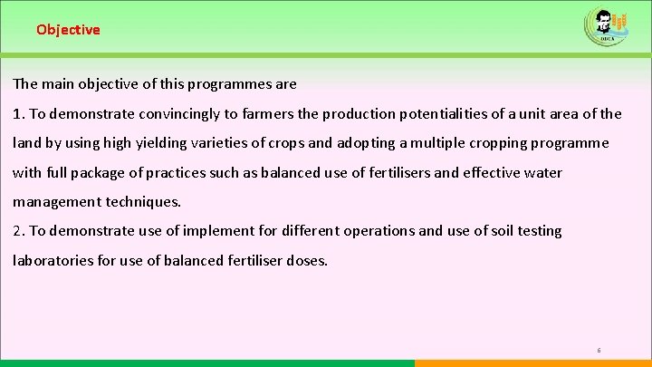 Transfer of technology programmes Lab to Land programme