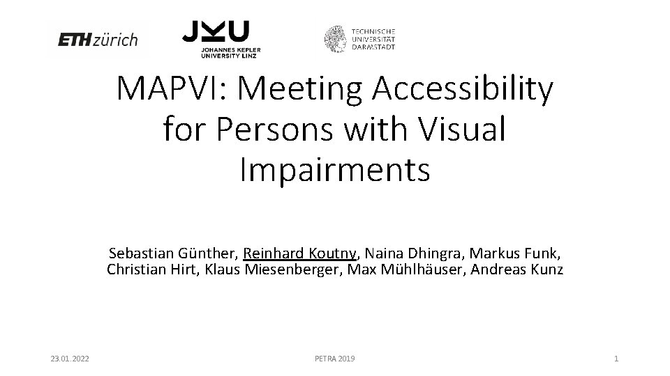 MAPVI Meeting Accessibility for Persons with Visual Impairments
