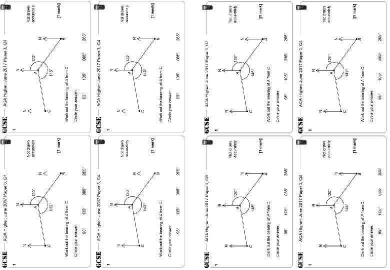 Bearings Calculating Higher GCSE Questions AQA These questions