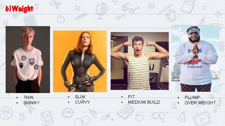 Describing people The Physical appearance We can describe