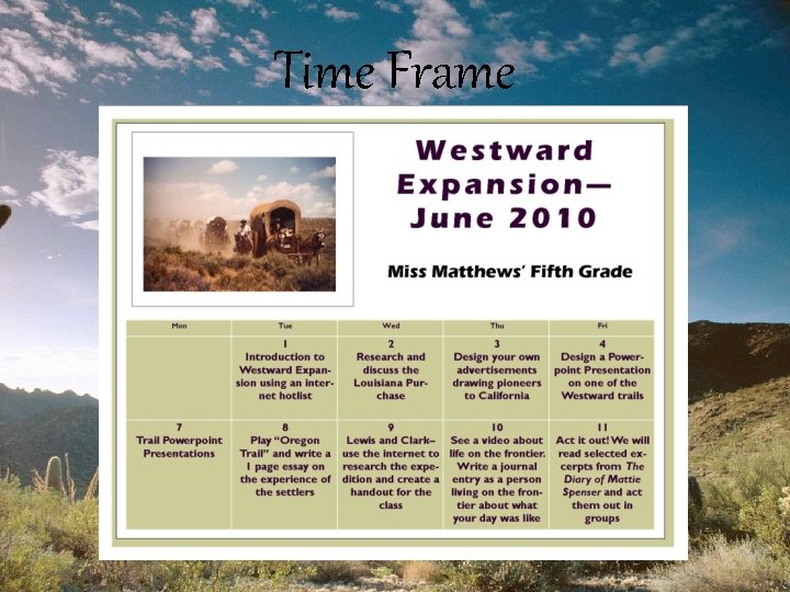 Westward Expansion Fifth Grade Marina Matthews EDU 521