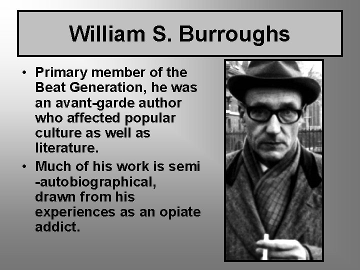 The Beat Generation The Beat Generation is a