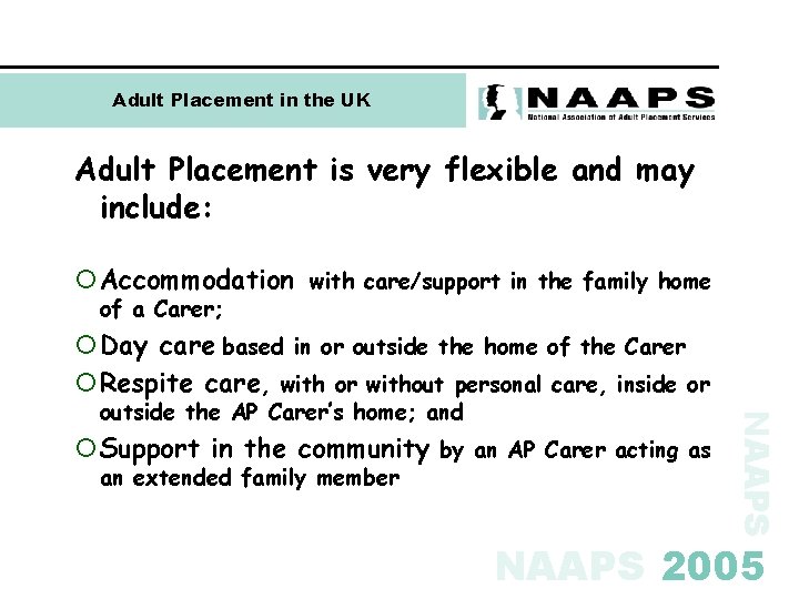 focus on Adult Placement Presentation to by John