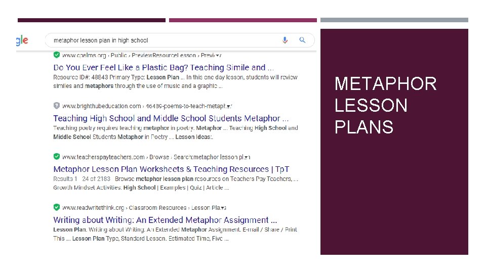 TEACHING THE METAPHORS WE LIVE BY MERRION DALE