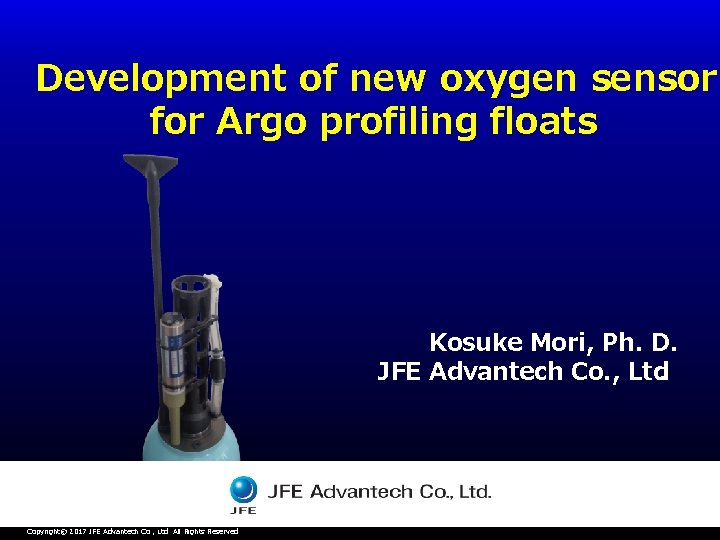 Development of new oxygen sensor for Argo profiling