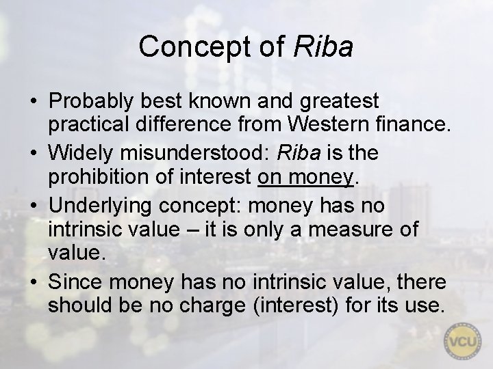 Islamic Finance A very brief introduction History of