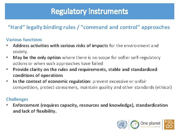 One Planet network Regulatory instruments for SCP Webinar