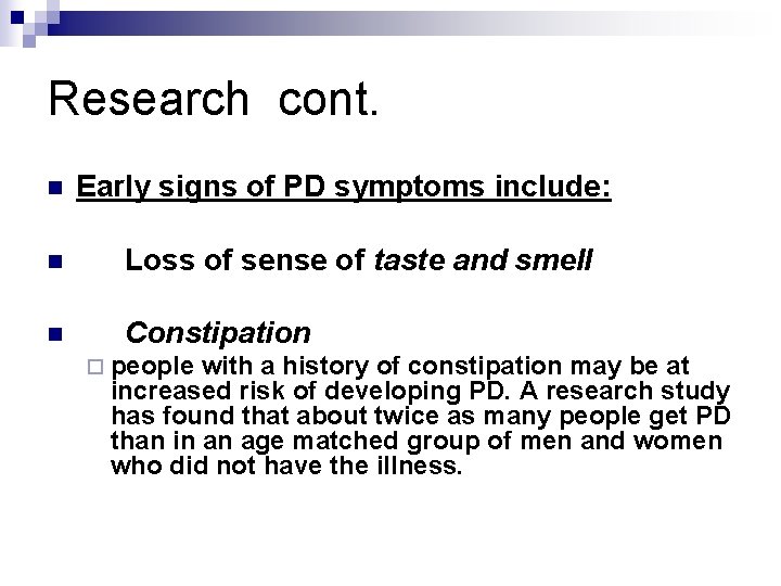 Understanding Parkinsons disease Mrs Gisela Stanek Admin Training