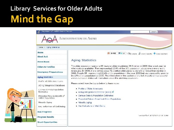 Library Services for Older Adults Mind The Gap