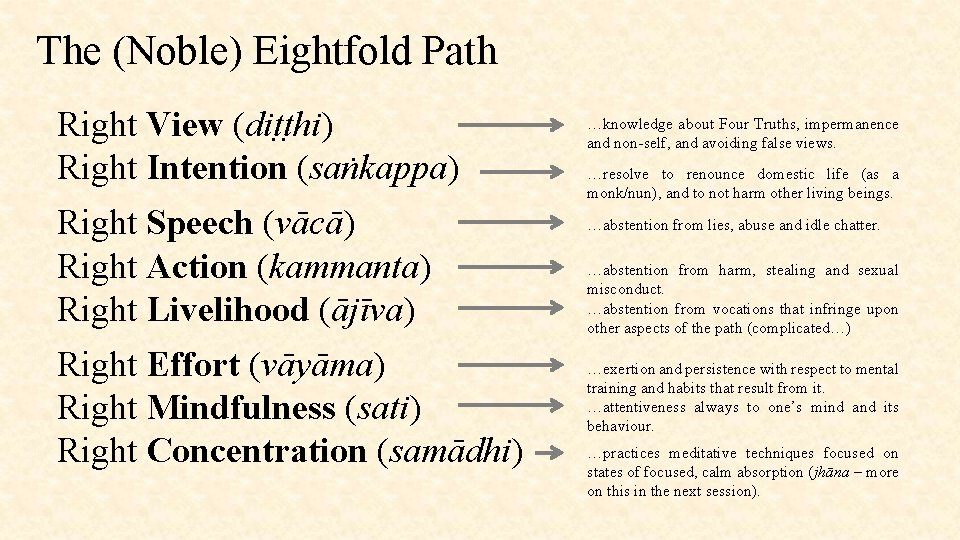 Introduction to Key Concepts in Buddhism for RMPS
