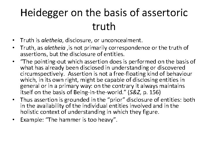 Thinking about Transcendental truth with Heidegger and Davidson