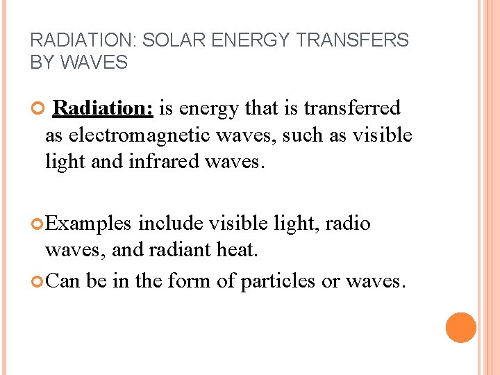 CHAPTER 2 SECTION 2 ATMOSPHERIC HEATING Heat transfer
