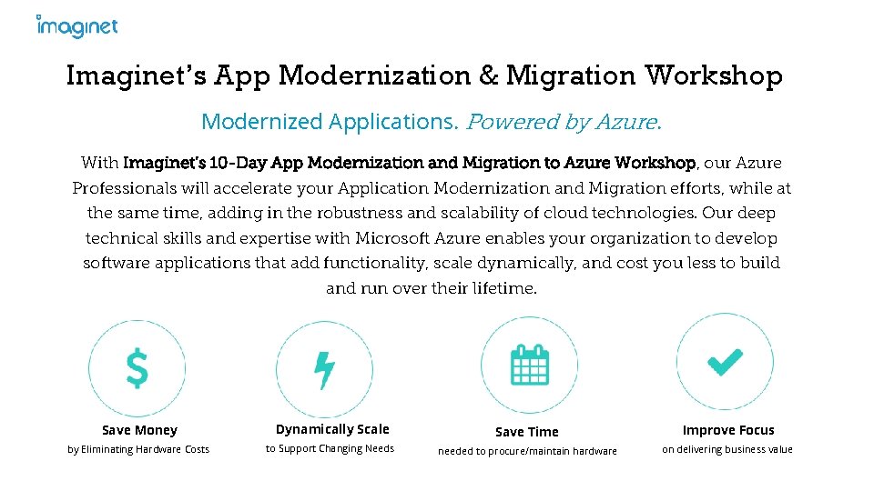 App Modernization Migration to Azure 10 Day Workshop