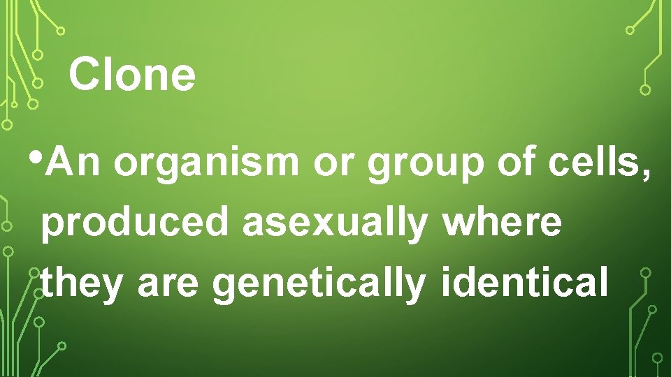 GENETIC ENGINEERING Genetic Engineering The direct manipulation of