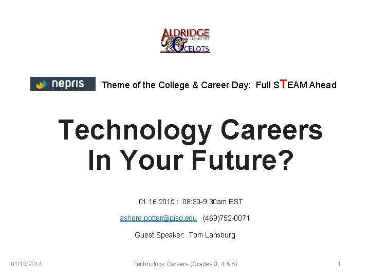 Theme of the College Career Day Full STEAM