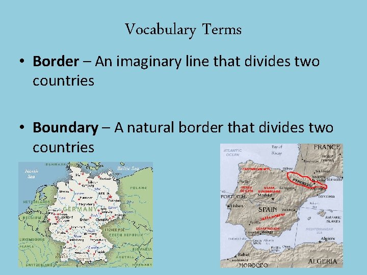 European Geography Vocabulary 5 Themes of Geography 1