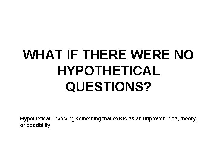 FOR THOSE WHO LOVE THE PHILOSOPHY OF AMBIGUITY