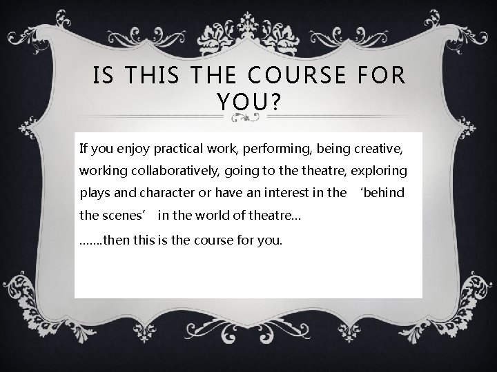 GCSE DRAMA Eduqas 3 components 2 practical exams