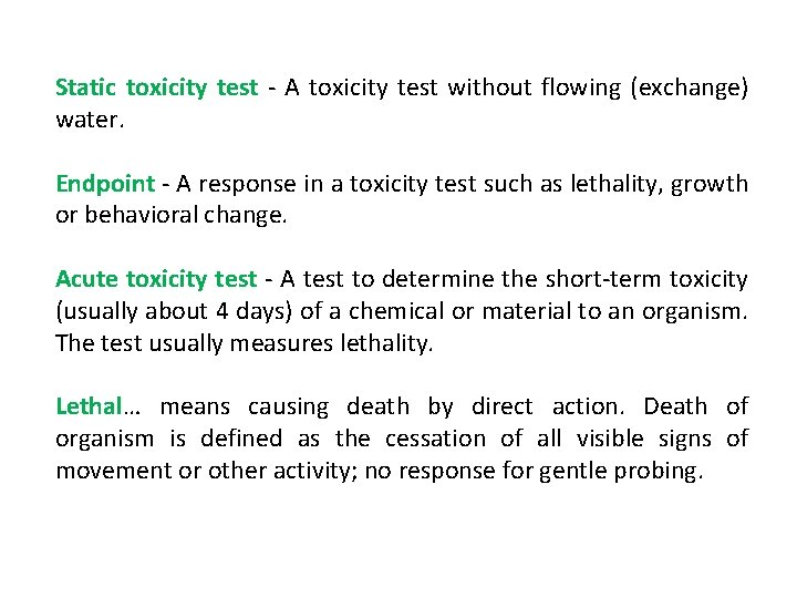 Toxicity Testing LC 50LD 50 Determination Lab Objective