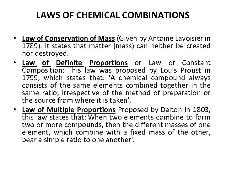 SOME BASIC CONCEPTS OF CHEMISTRY CHEMISTRY Chemistry is