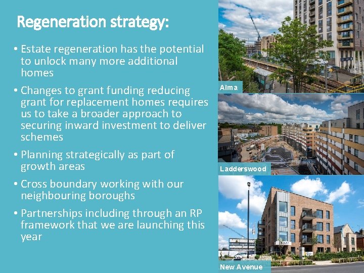 Development and regeneration direct delivery London Borough of