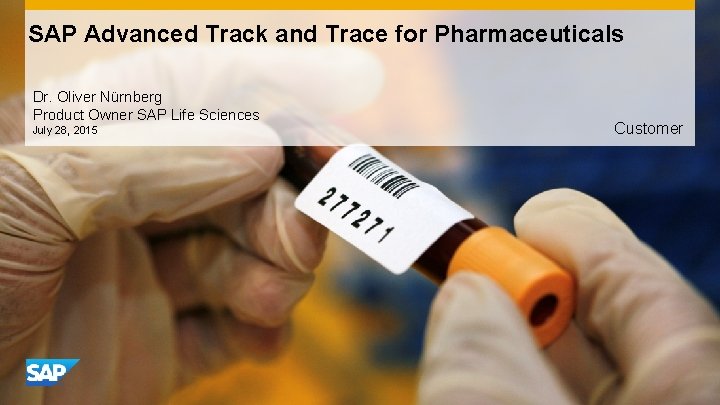 SAP Advanced Track and Trace for Pharmaceuticals Dr