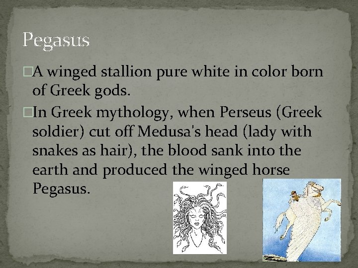 Horses Mythology Mrs Fahey Equine Science What is