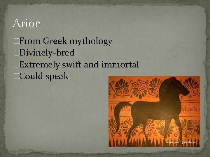 Horses Mythology Mrs Fahey Equine Science What is