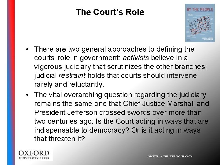 The Judicial Branch Chapter 16 CHAPTER 16 THE