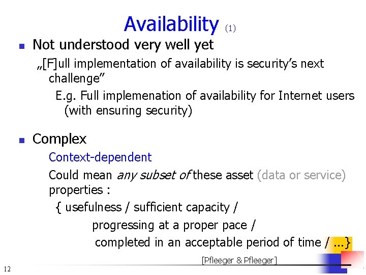 1 Introduction to Computer Security Prof Bharat Bhargava