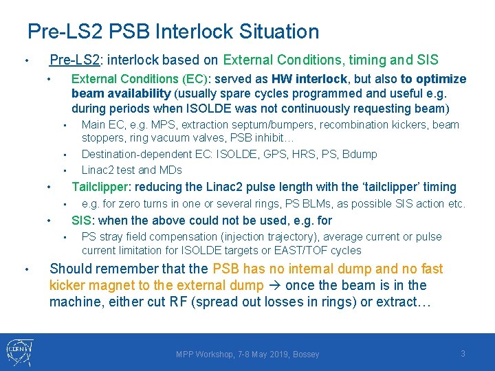 PSB Interlocking after LS 2 B Mikulec Thanks