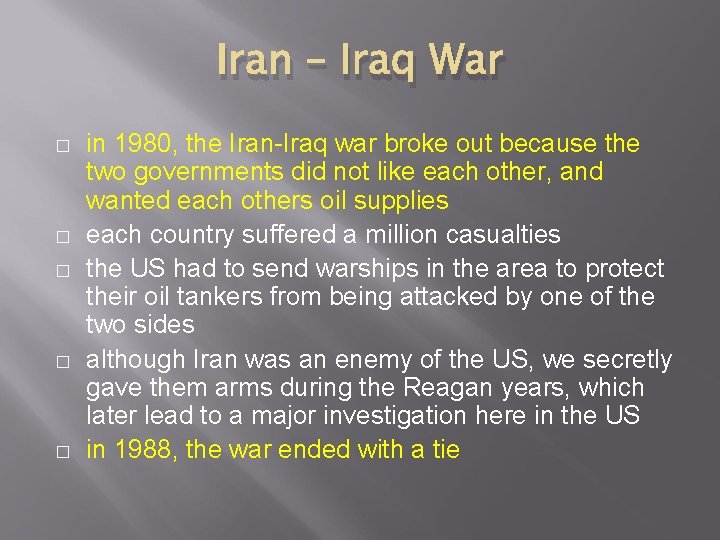 Iran Iraq War in 1980 the IranIraq war