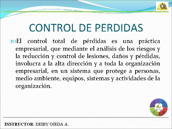 CONTROL DE PERDIDAS FUNDAMENTOS BASICOS DE SALUD Y