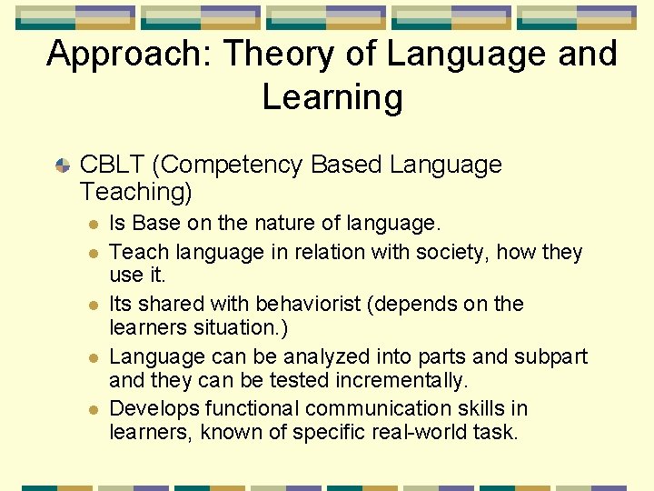 Chapter 13 CompetencyBased Language Teaching Pages 141 148