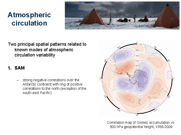 Circulation changes on Antarctic Peninsula from ice cores