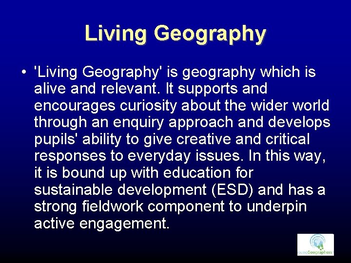 Real world geography real world learning One of