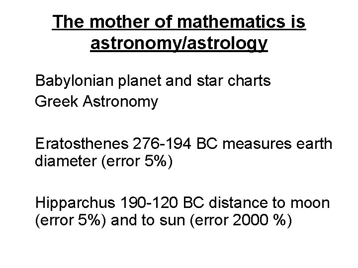 Lessons from the History of Mathematics Tom Osler