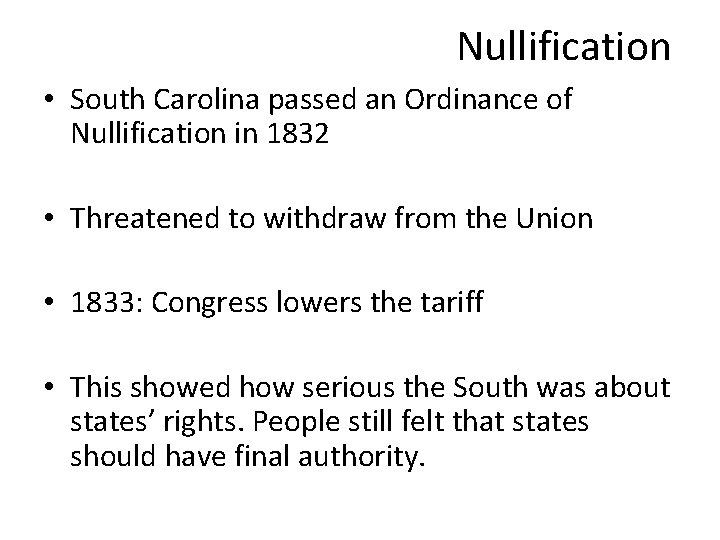 Road to Disunion Slavery Slavery The cotton gin