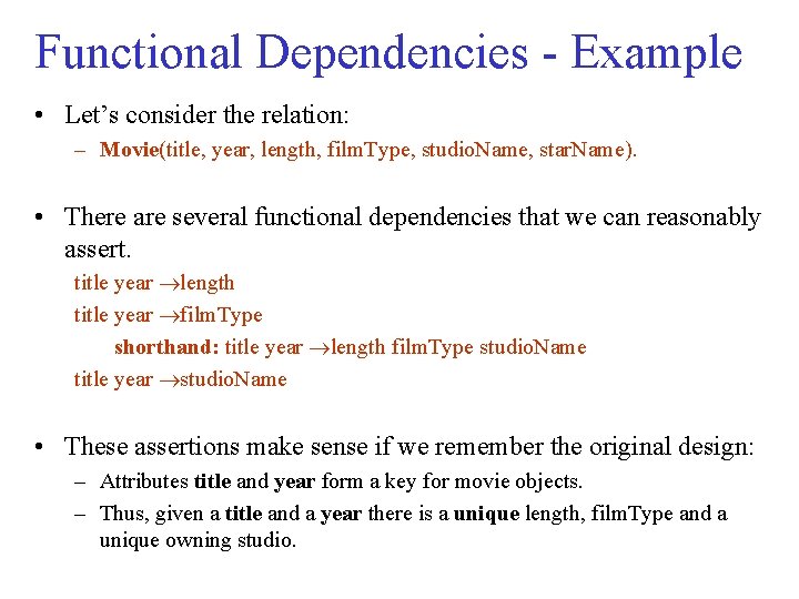 Functional Dependencies Babies Exercise 2 2 5 At