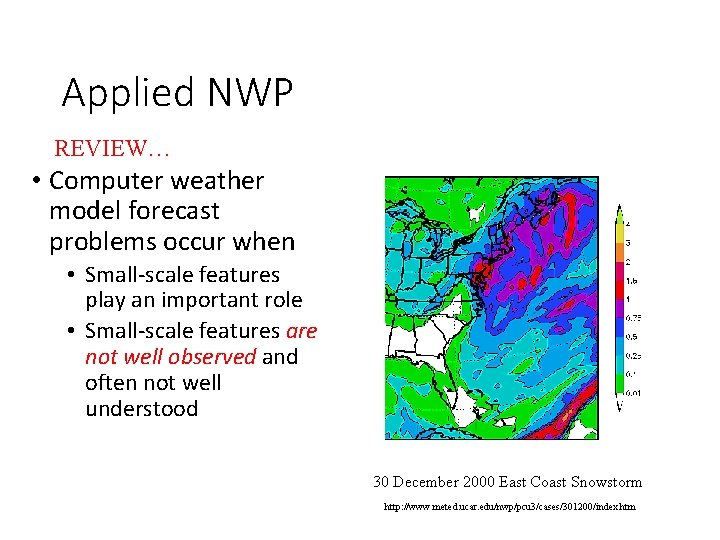 Applied NWP Well look at the garbage in