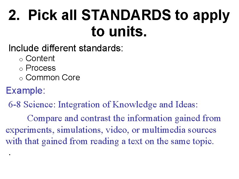CURRICULUM MAPPING ATLAS TRAINING BIG IDEAS 1 Pick