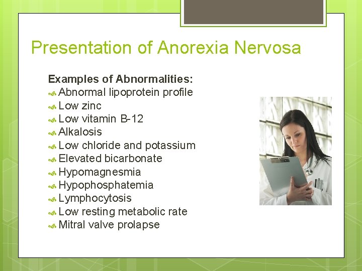 Anorexia Nervosa A Case Study By Colleen Shank