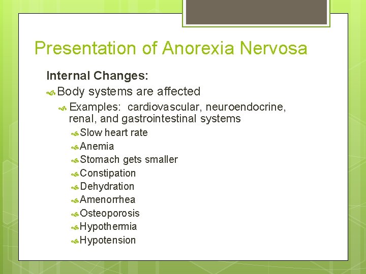 Anorexia Nervosa A Case Study By Colleen Shank