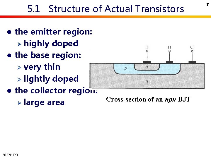 1 Chapter 5 Bipolar Junction Transistor BJT 2022123