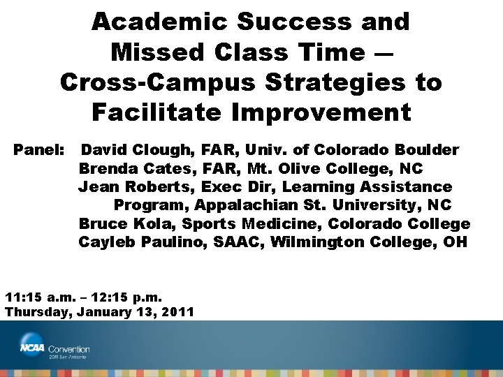 Academic Success and Missed Class Time CrossCampus Strategies