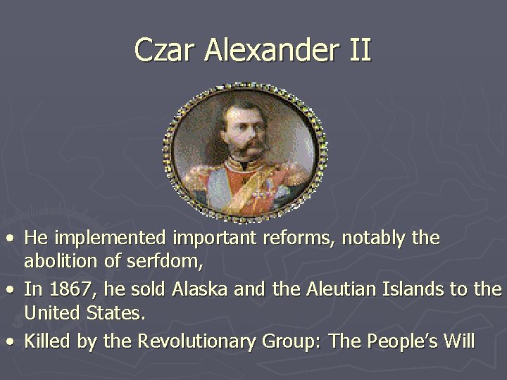 Russian Revolution WWI World Civilizations Bellringer What does