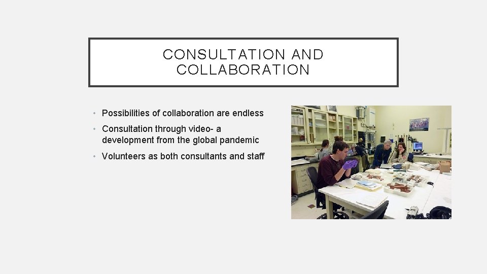 WHO ME YES YOU CONSULTATION AND COLLABORATION IN