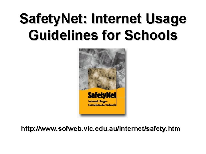 Safety Net Internet Usage Guidelines for Schools http